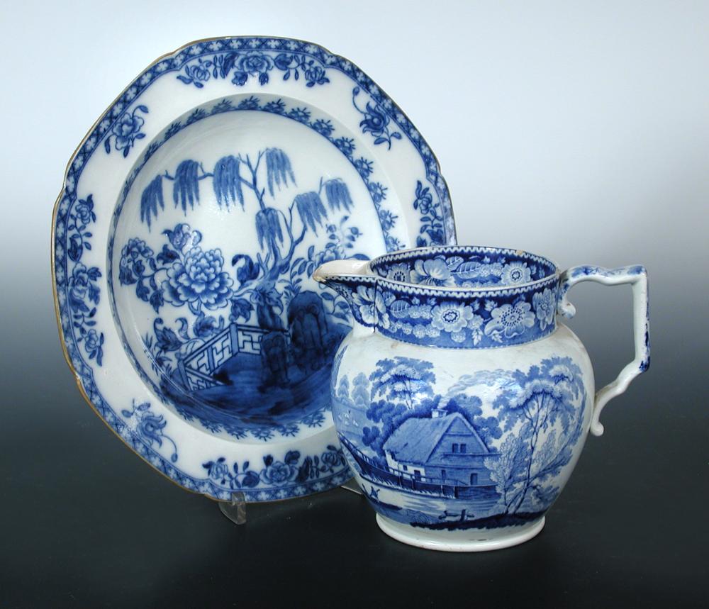 Lot 2 - Twelve Cambrian Pottery blue and white plates
