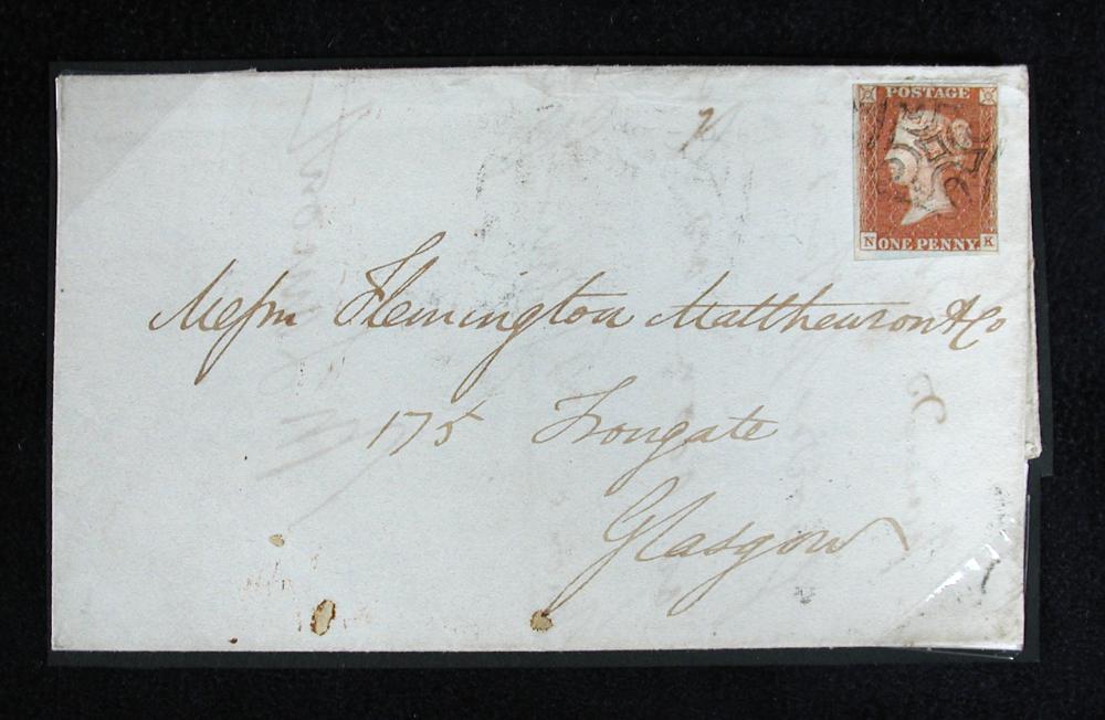 Lot 1 - 1841 1d plate 31 on cover with distinctive