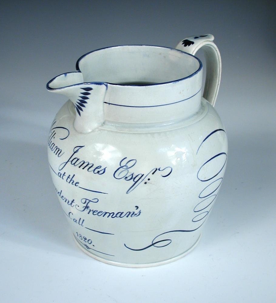 Lot 8 - Two creamware jugs,