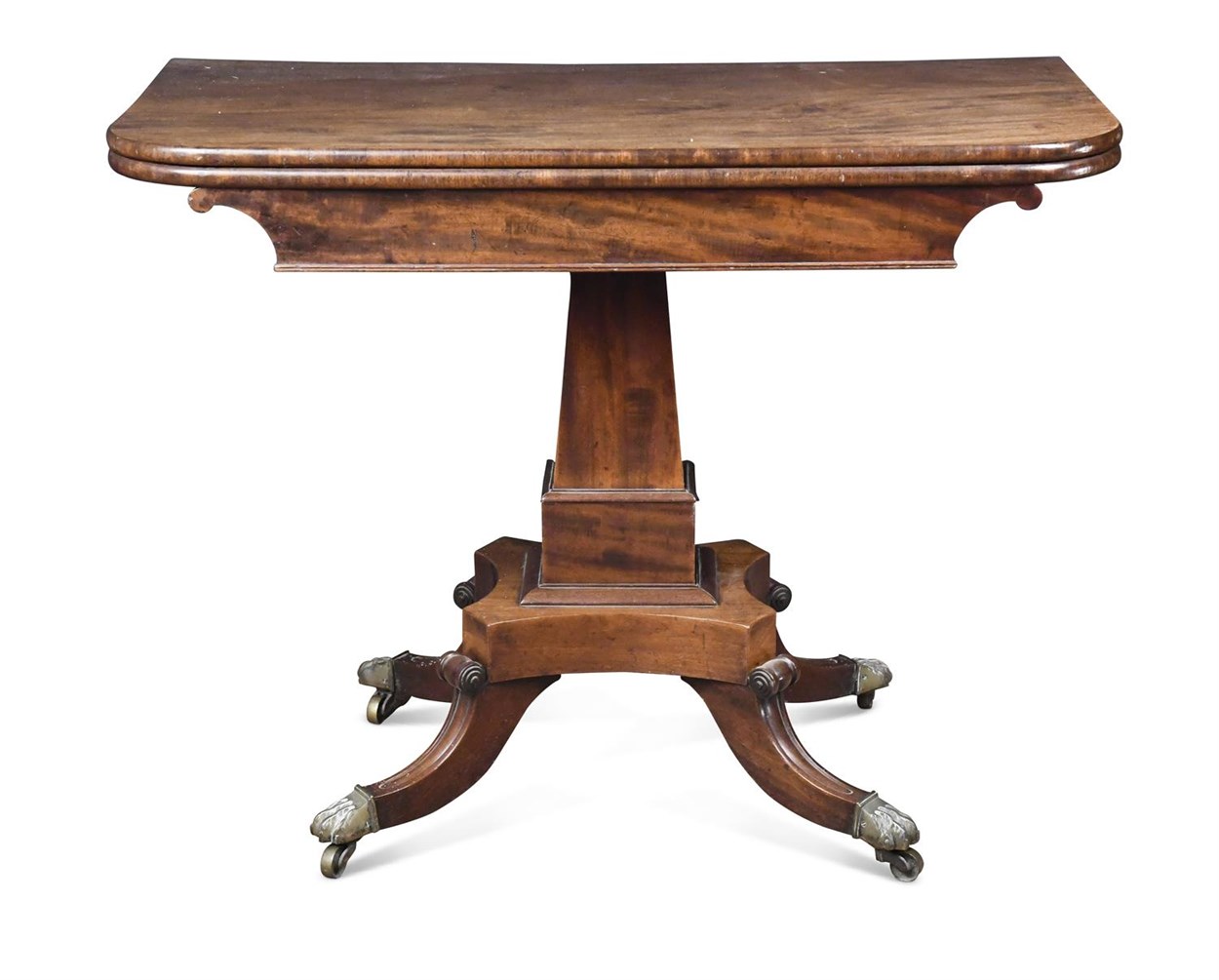Lot 407 - A Regency mahogany pedestal tea table,