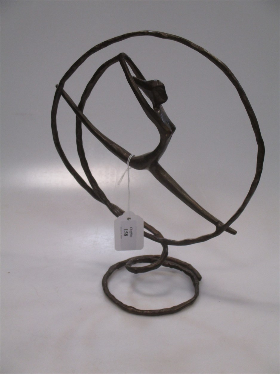 Lot 158 - A contemporary bronze figure of a dancing