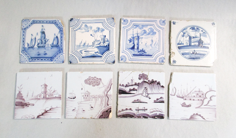 Lot 2 - A set of four 18th century Liverpool Delft