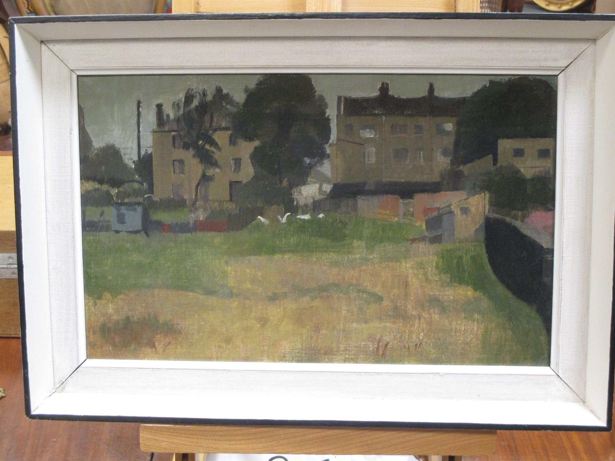 Lot 20 - Gwen Webb (British, 1909-1990) 'Houses at