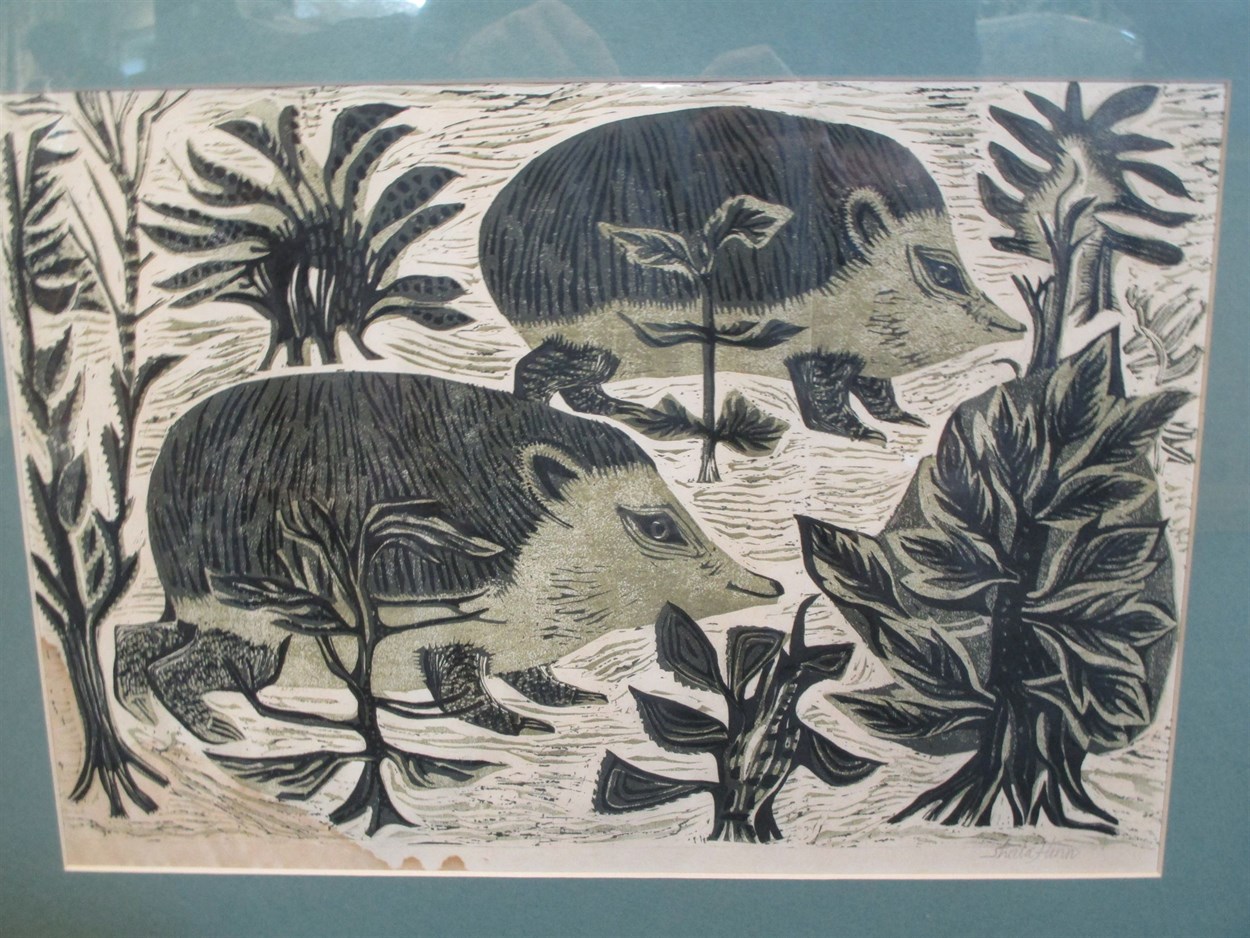 Lot 2 - Sheila Flinn (British, b.1929) 'Hedgehogs',
