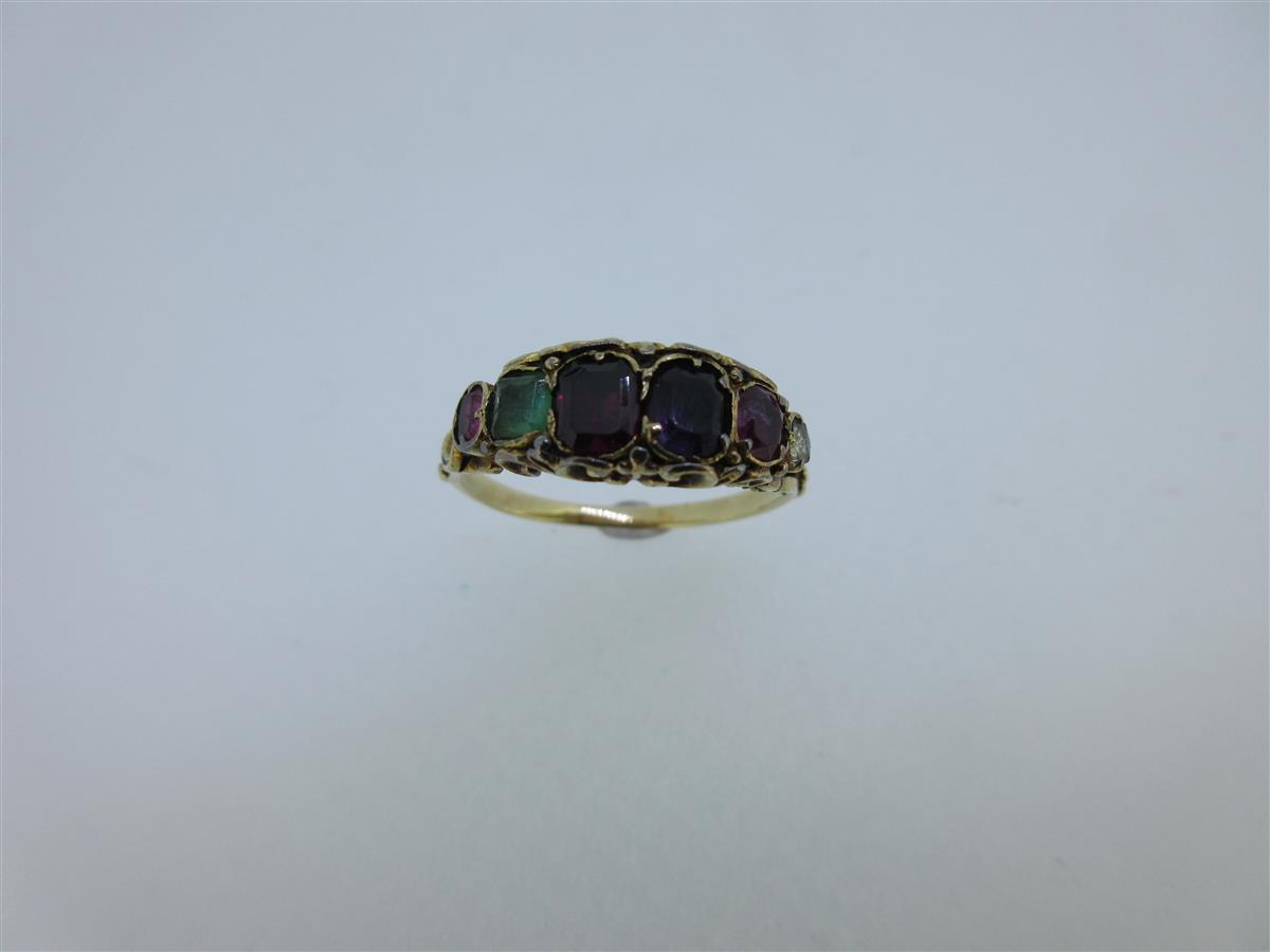 Lot 120 - A Victorian 'Regard' ring,