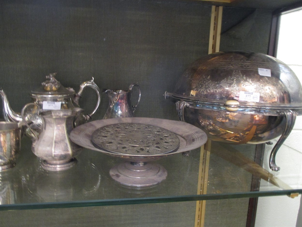 Lot 377 - A large collection of silver plated ware