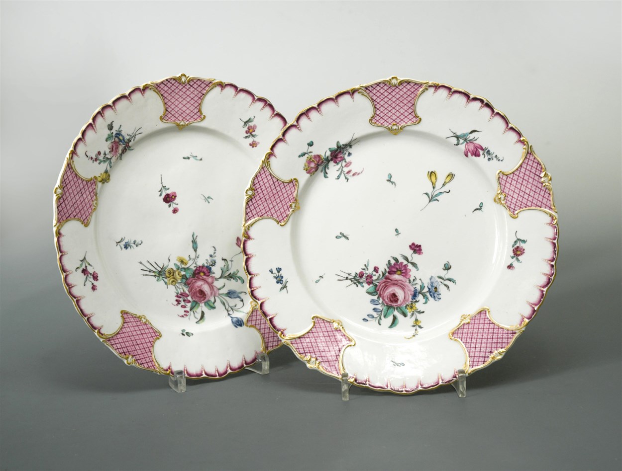 Lot 44 - A pair of Tournai plates, circa 1780,