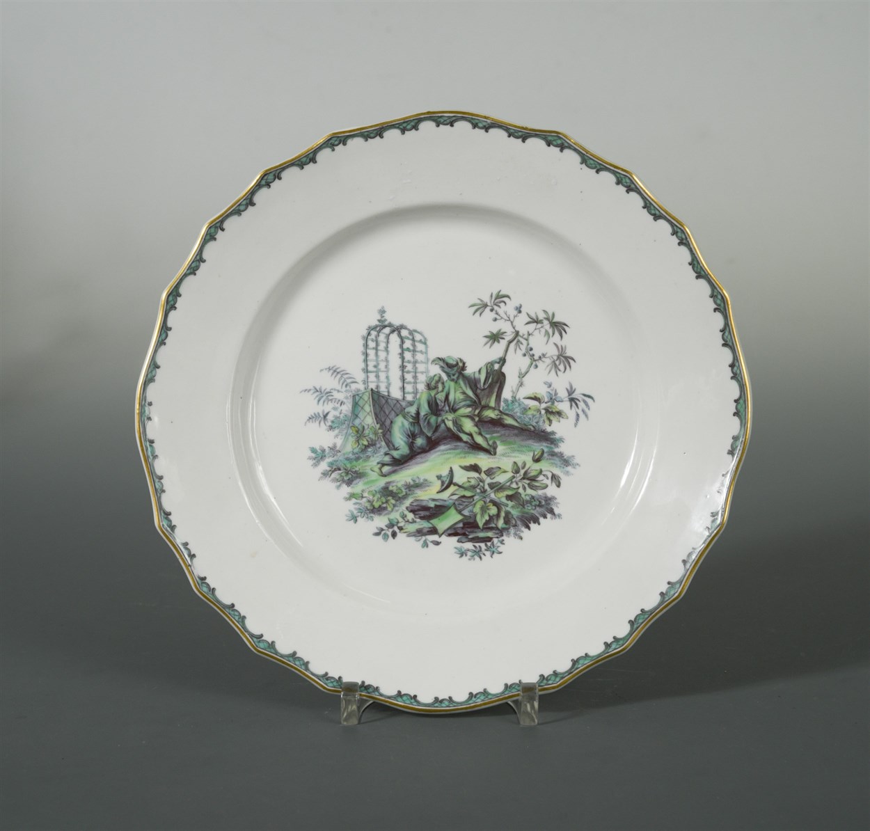 Lot 45 - A Tournai plate, circa 1775,