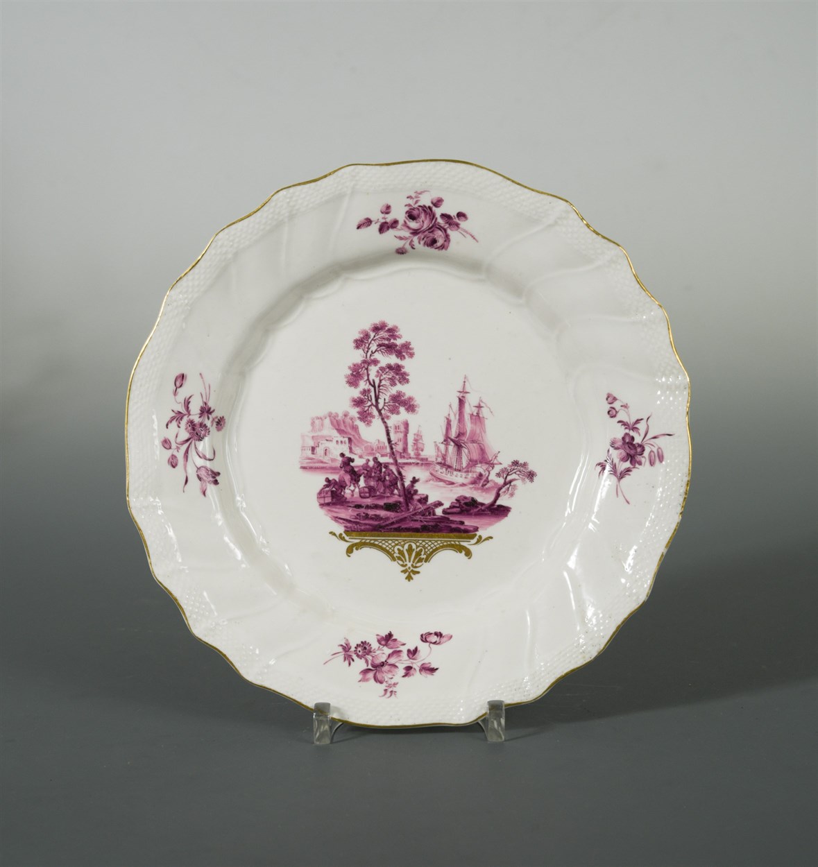 Lot 43 - A Tournai plate, circa 1763,