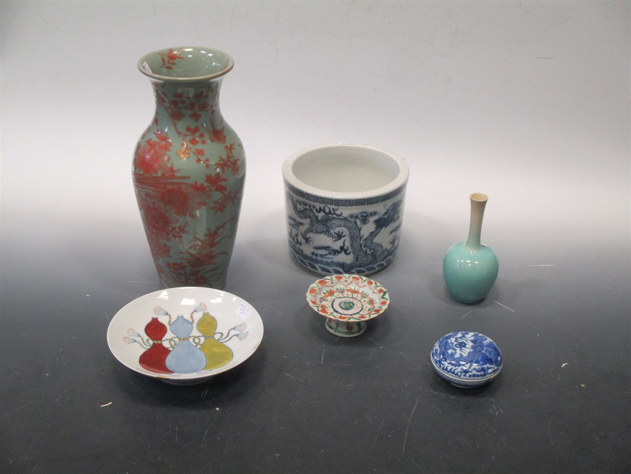 Lot 64 - Six pieces of Oriental Ceramics: including a