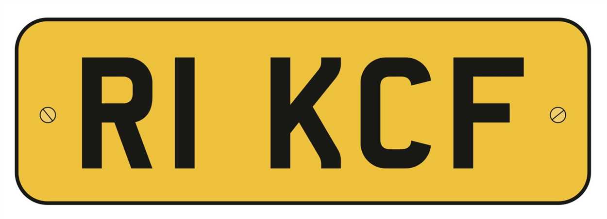 Lot 114 - R1 KCF, a cherished number plate on