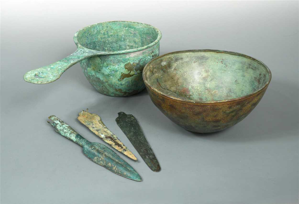 Lot 283 - A Roman bronze pan, 1st or 2nd century AD,