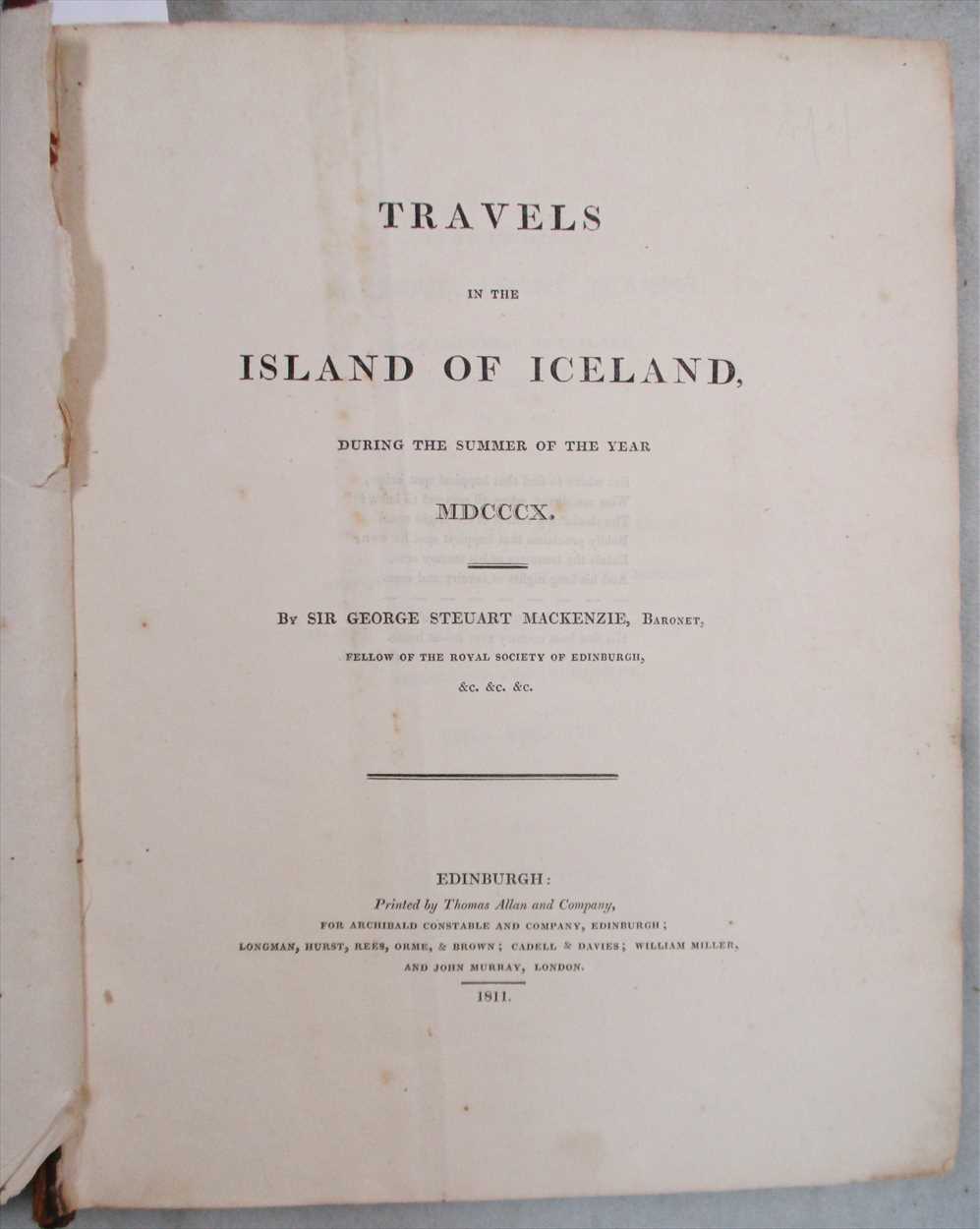 Lot 289 - MACKENZIE (Sir George Steuart)