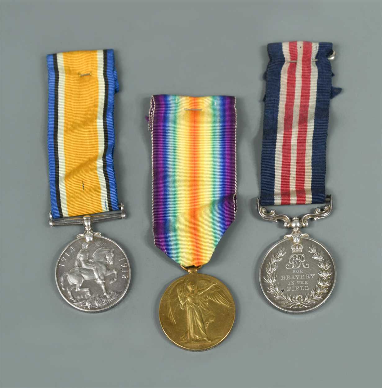 Lot 212 - A First World War military medal group,