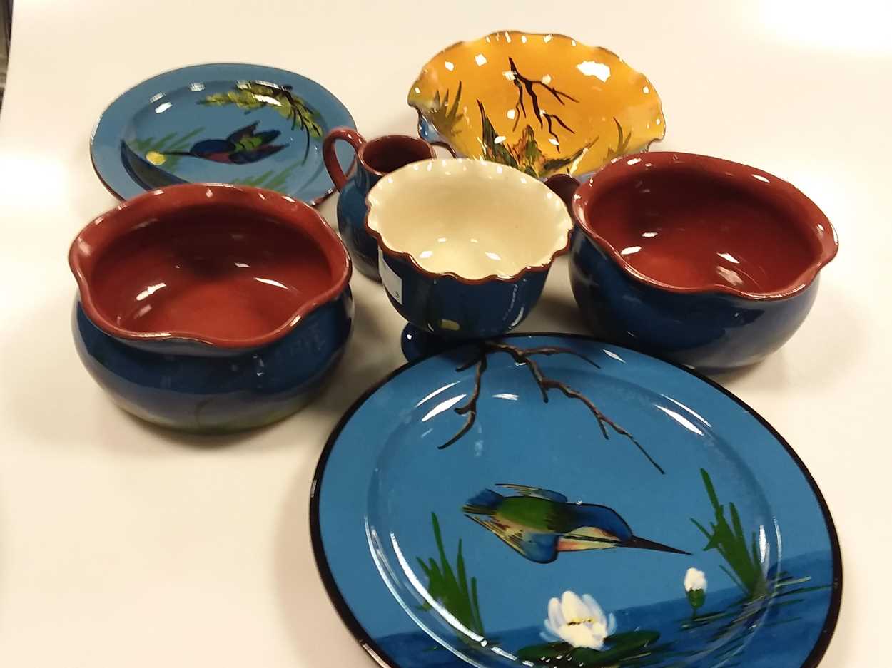 Lot 67 - A quantity of Devon ware and a modern glass