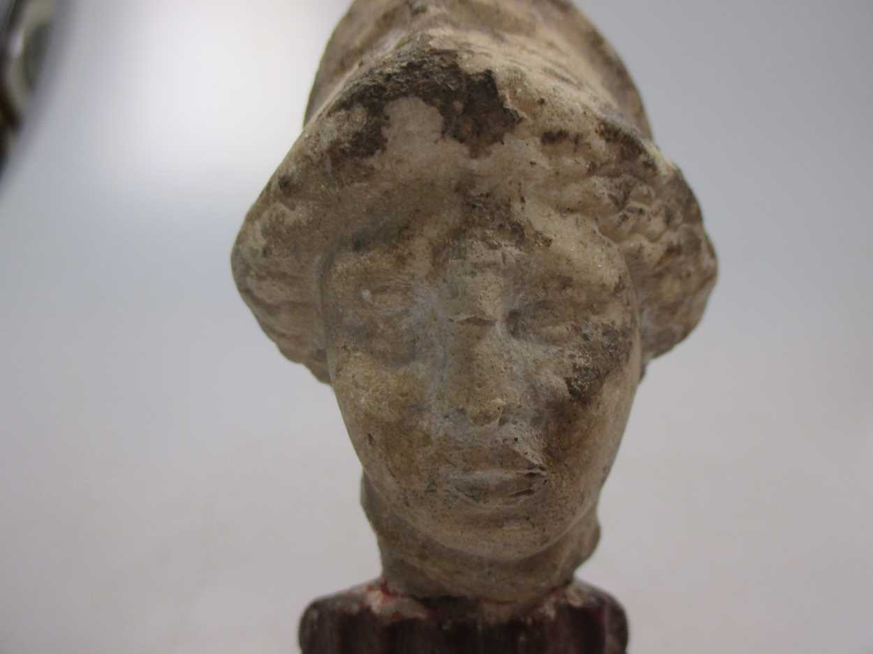 Lot 158 - A carved marble Greek head of a goddess