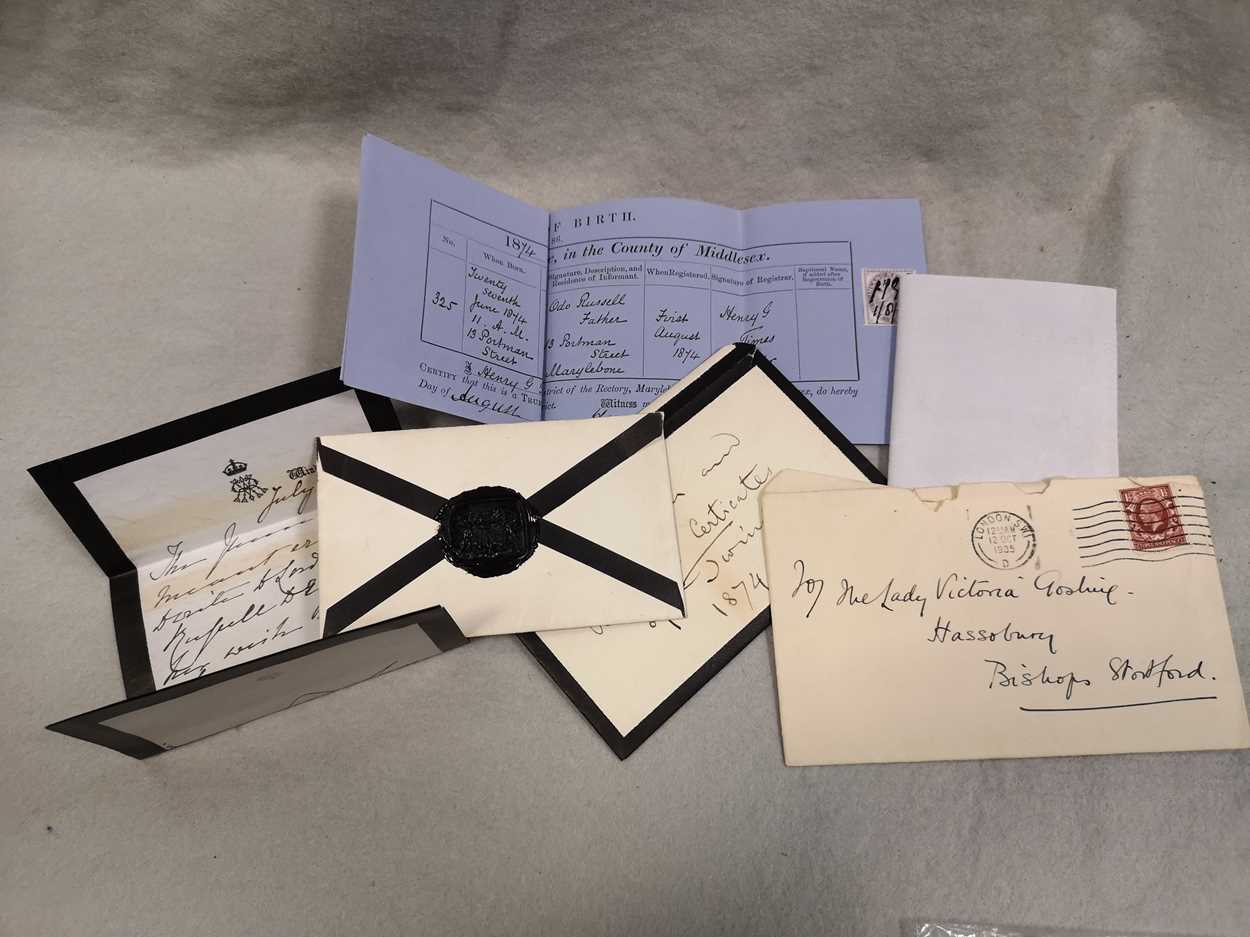 Lot 455 - Royal ephemera. Queen Victoria autograph