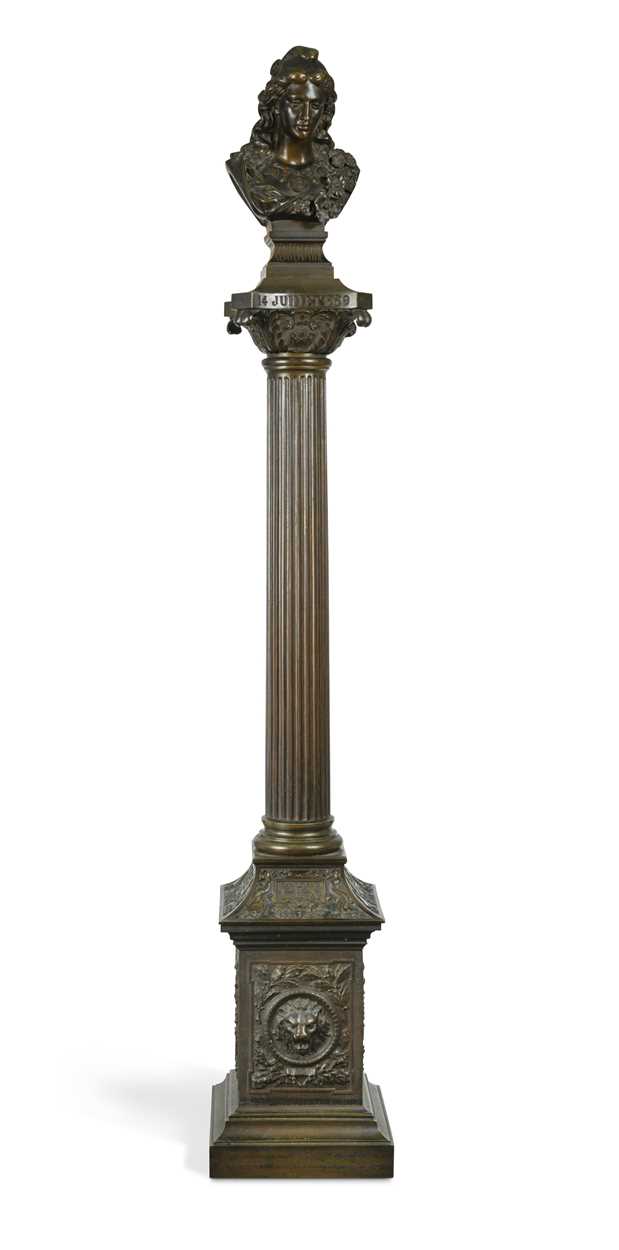 Lot 367 - A French bronze commemorative column