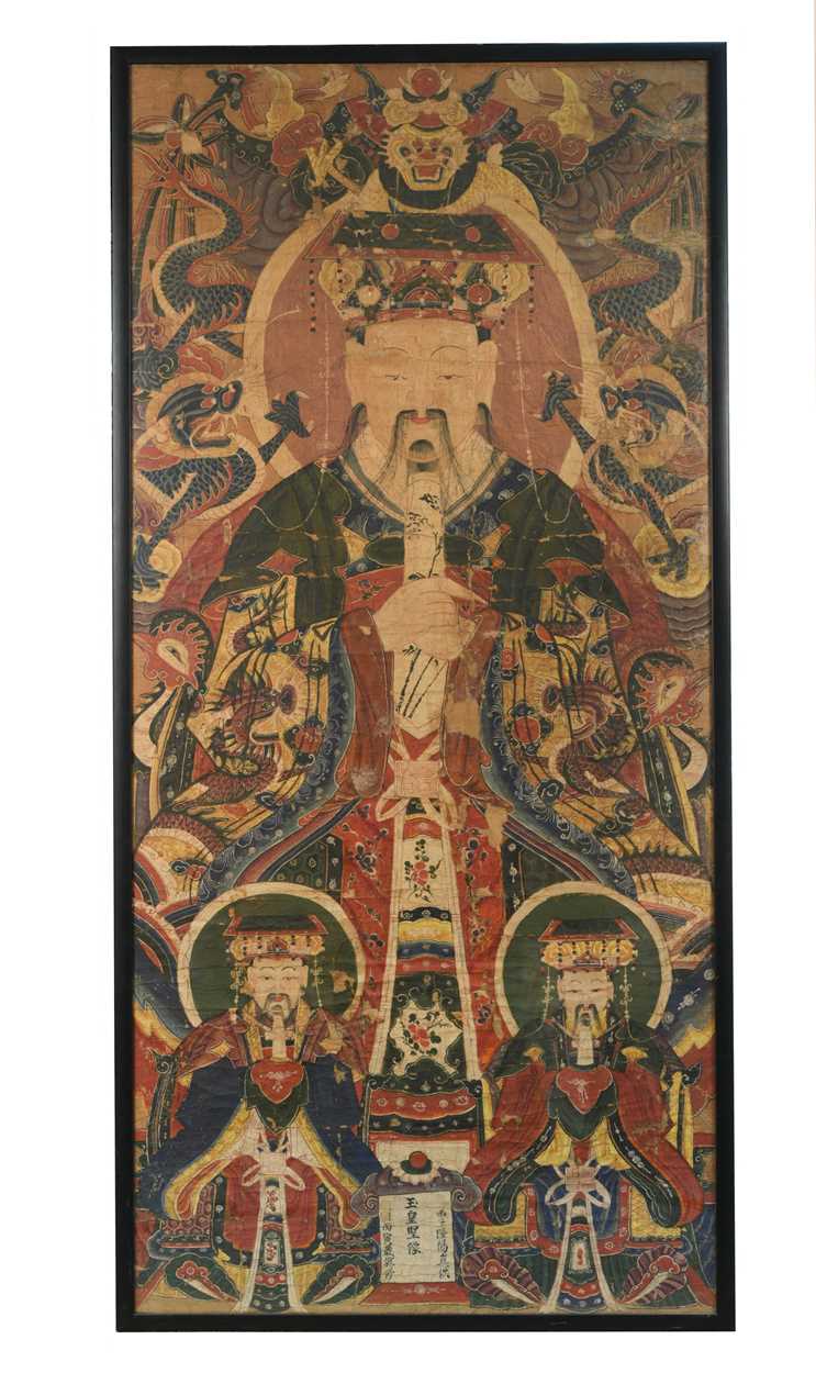 Lot 158 - A Daoist painting of 'The Three Pure Ones',