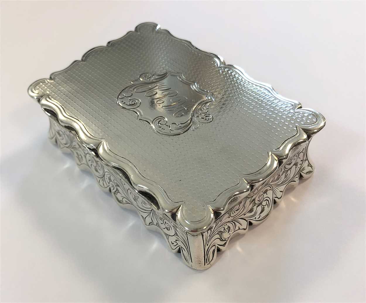 Lot 383 - A Victorian silver table snuff box,