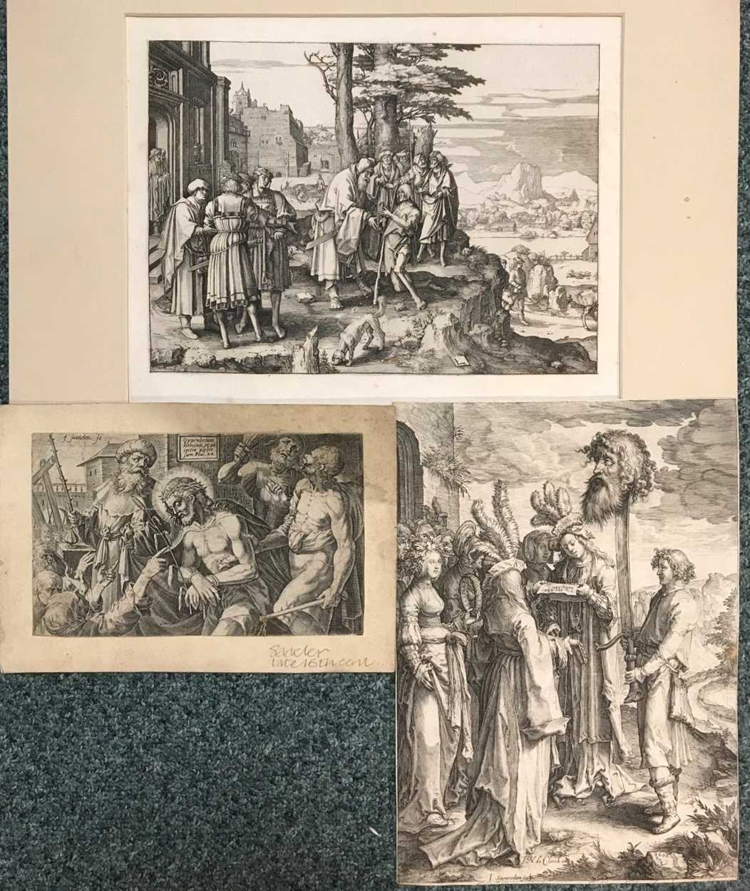 Lot 5 - Three early Biblical prints,