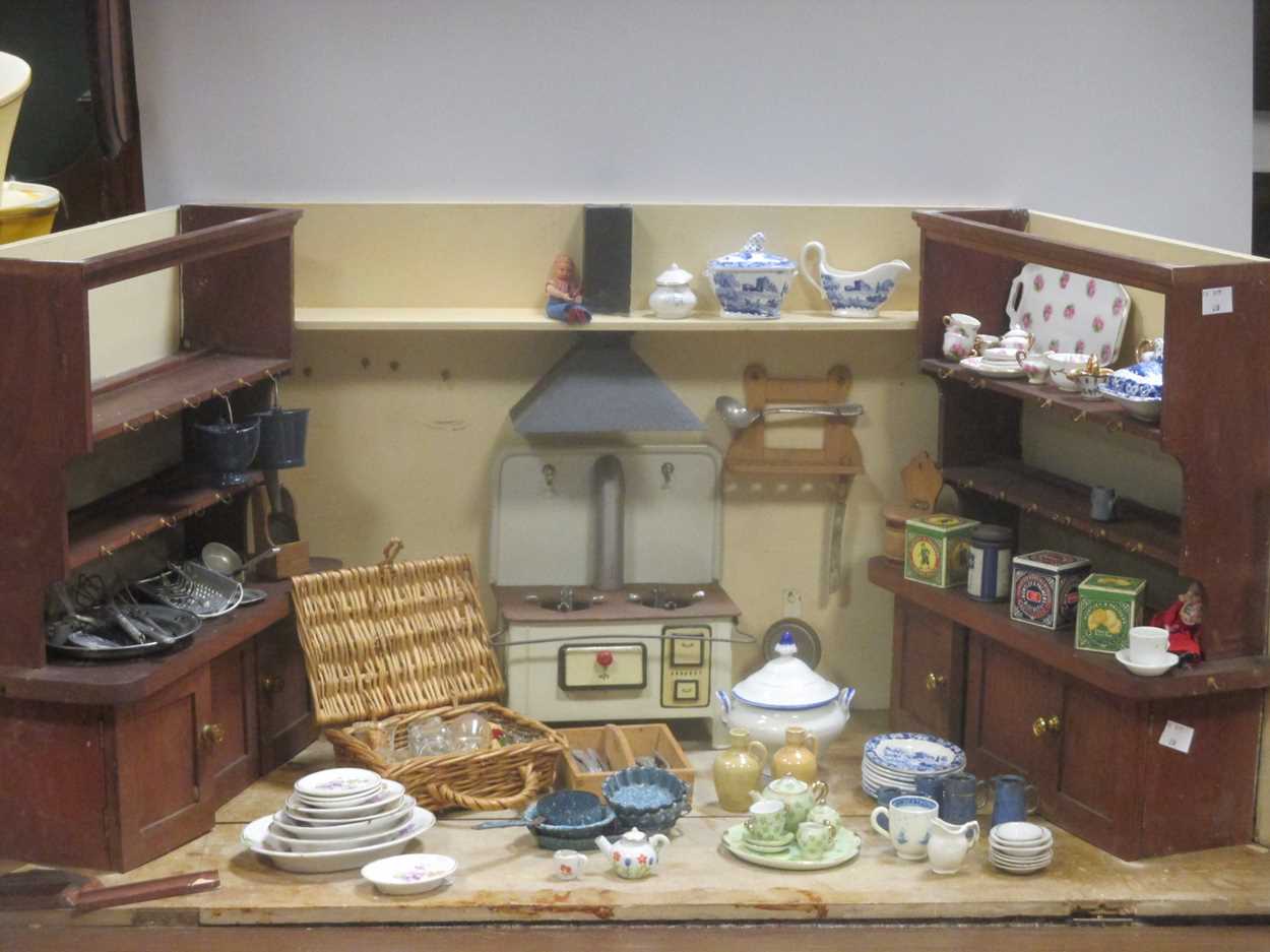 Lot 157 - A dolls kitchen in a scratch built shaped