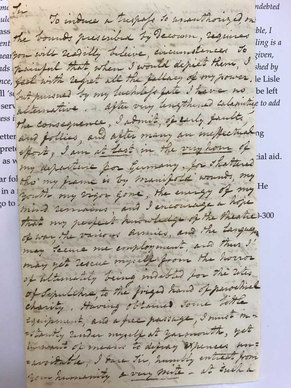 Lot 249 - James George SEMPLE LISLE (1759-1815)