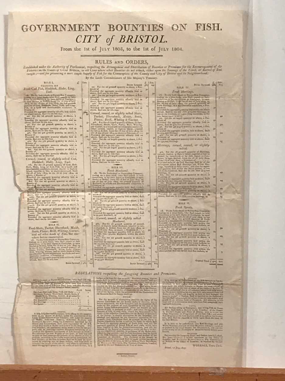 Lot 245 - Broadside sheet, 1804, Government Bounties