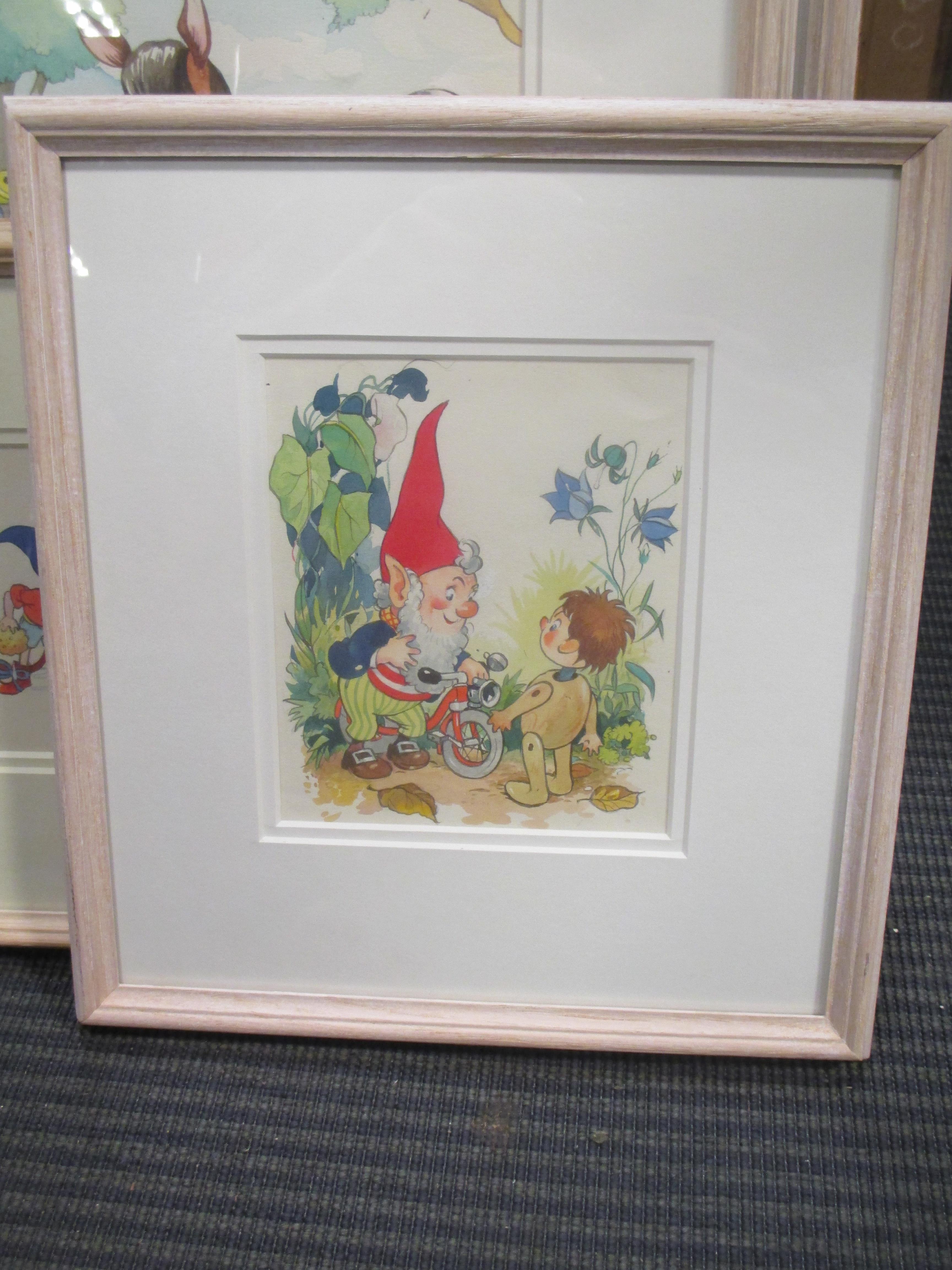 Lot 76 - Five original 'Noddy' coloured illustrations,
