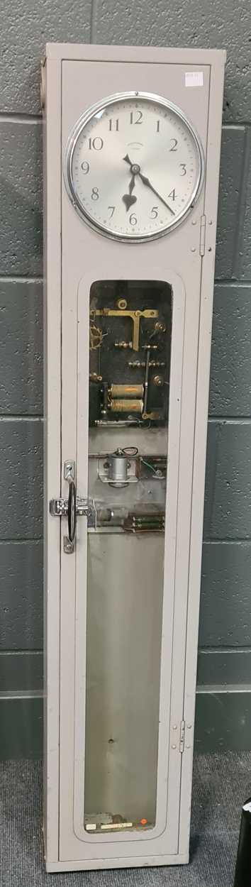 Lot 241 - Sychronome steel cased master clock, ex.