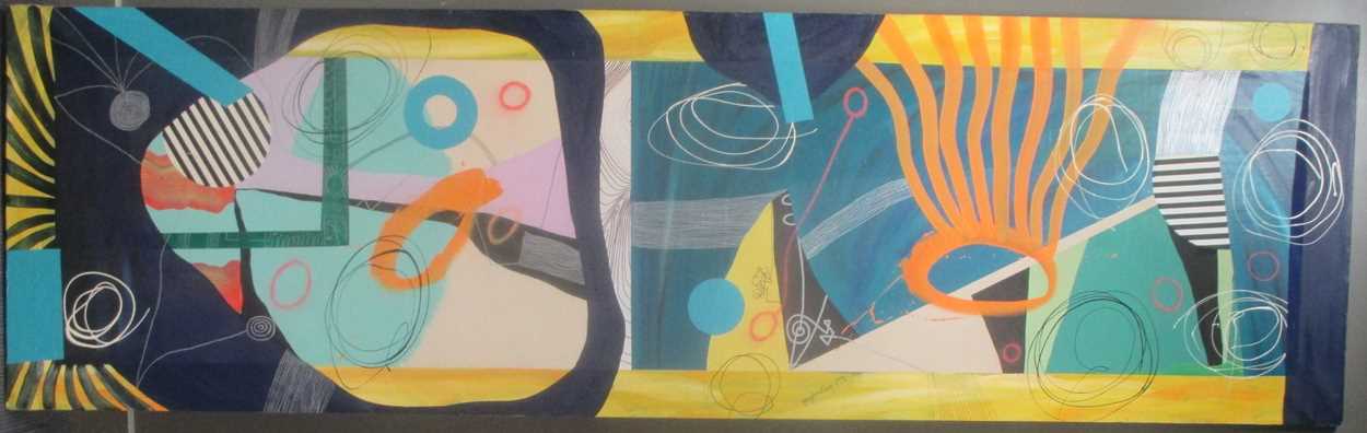 Lot 518 - Guy Hindley, large modern oil on canvas, 90