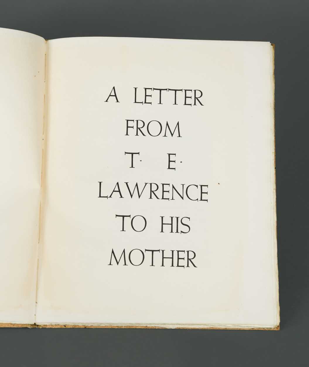 Lot 322 - CORVINUS PRESS. LAWRENCE (T E) A Letter from