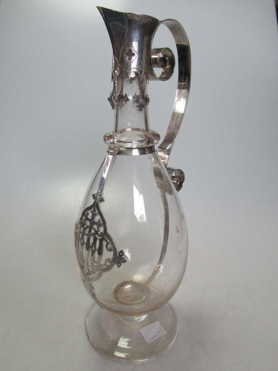 Lot 221 - A Victorian silver and glass communion