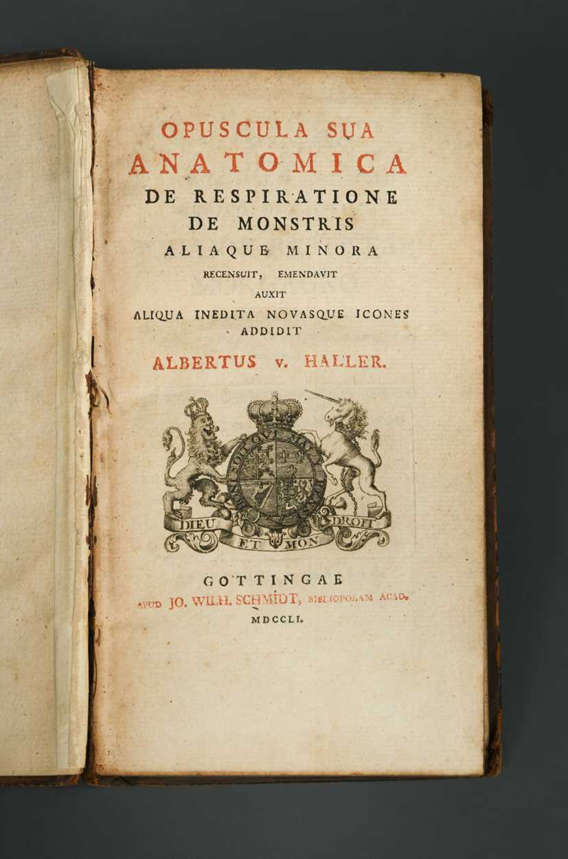 Lot 134 - HALLER (Albrecht Von) Opuscula sua anatomica