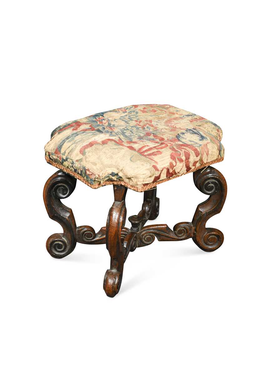 Lot 176 - A William and Mary stool,