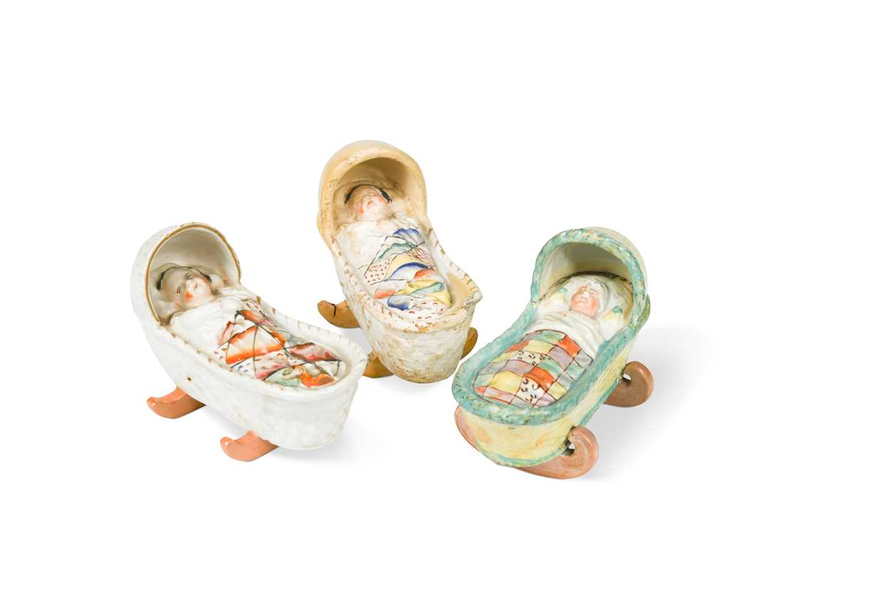 Lot 201 - Three Staffordshire cradles, 19th century,