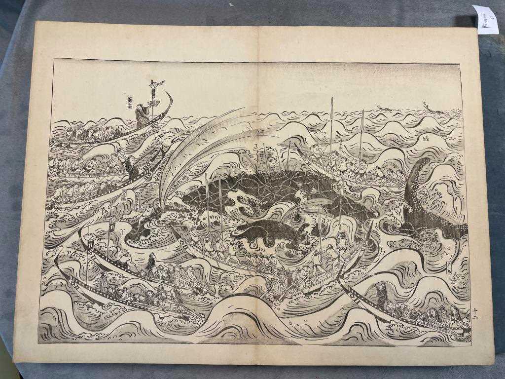 Lot 291 - Japanese whaling. Two vols. folio, 19th