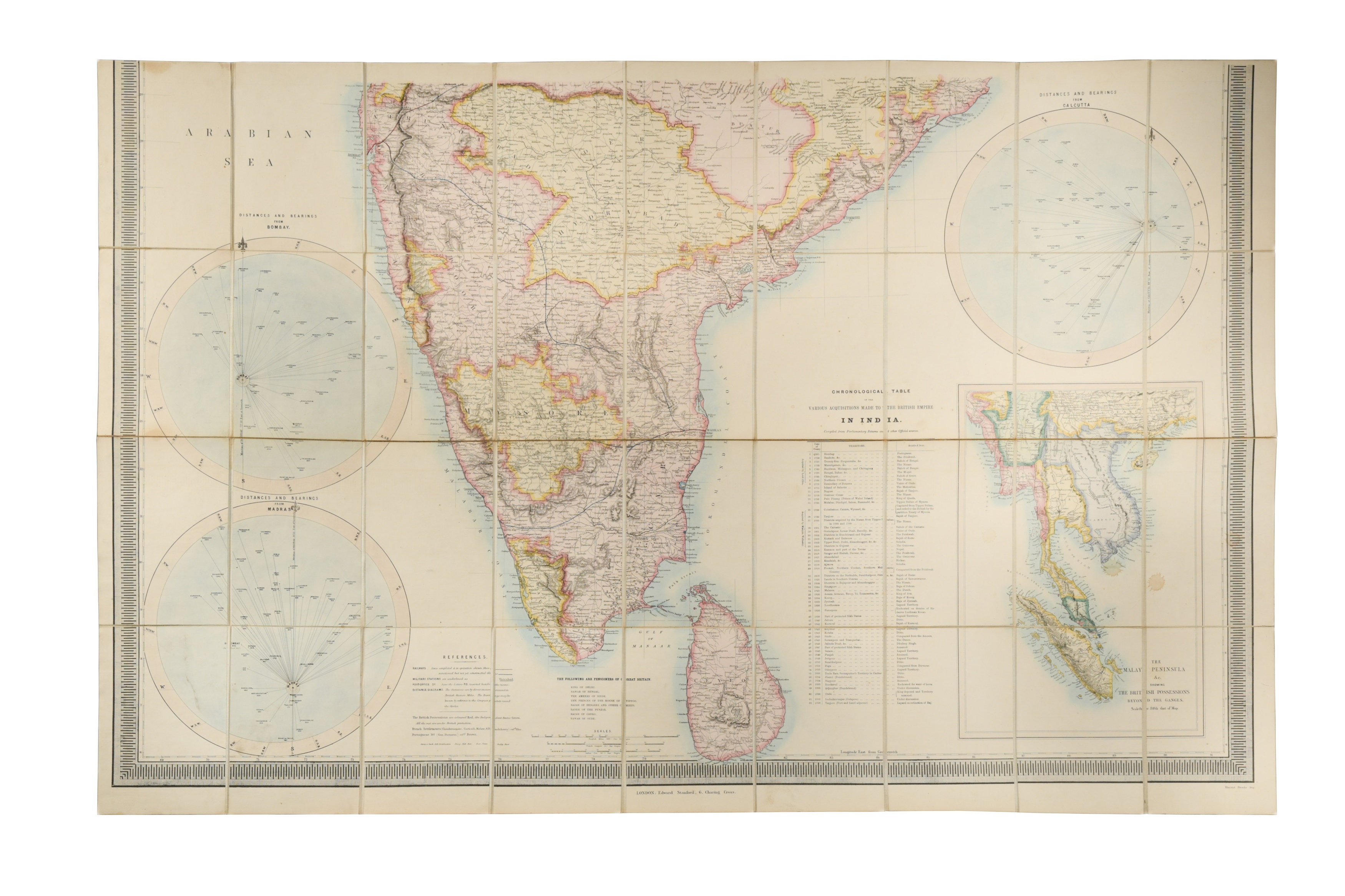 Lot 62 - INDIA. STANFORD (Edward) Stanford's Map of