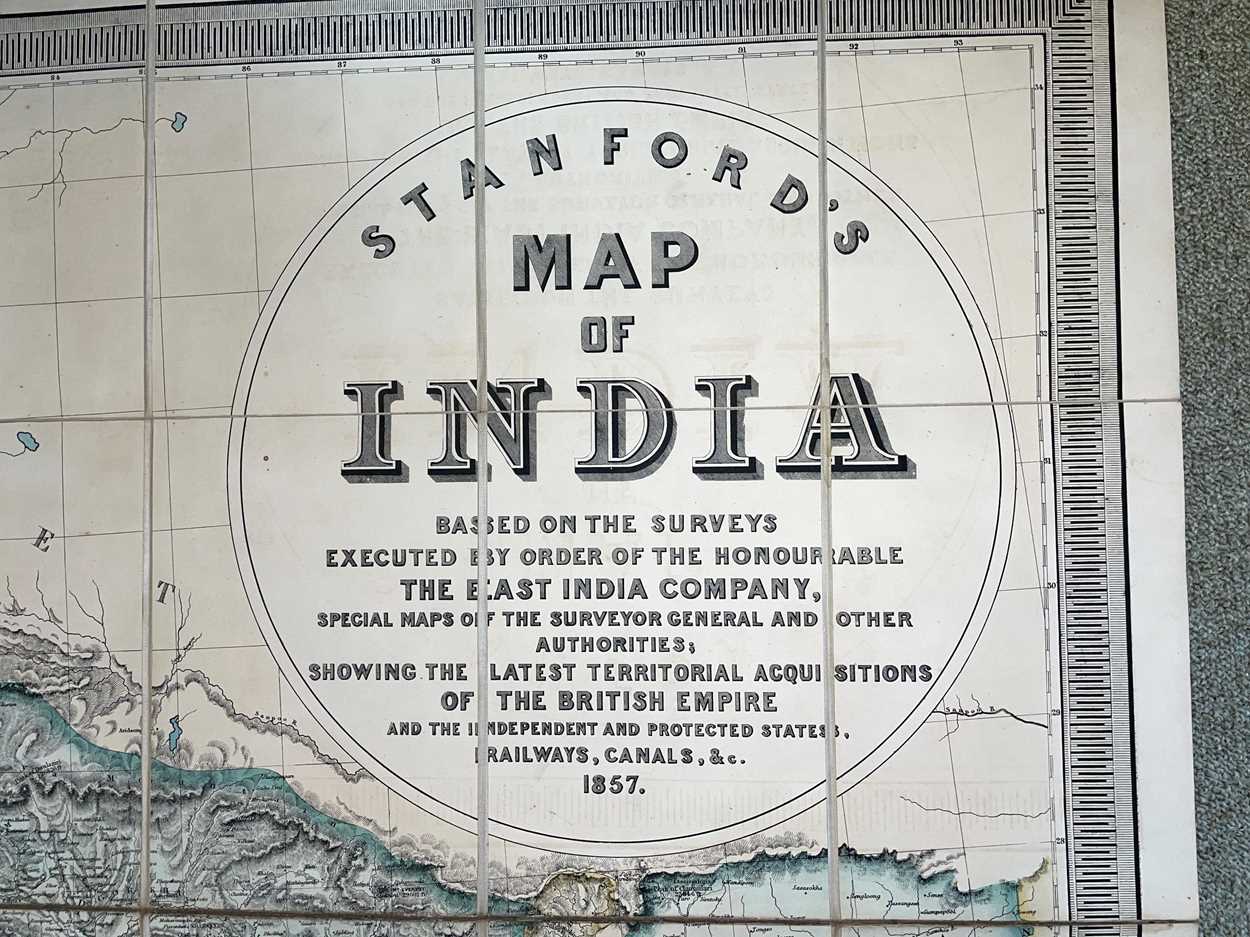 Lot 62 - INDIA. STANFORD (Edward) Stanford's Map of