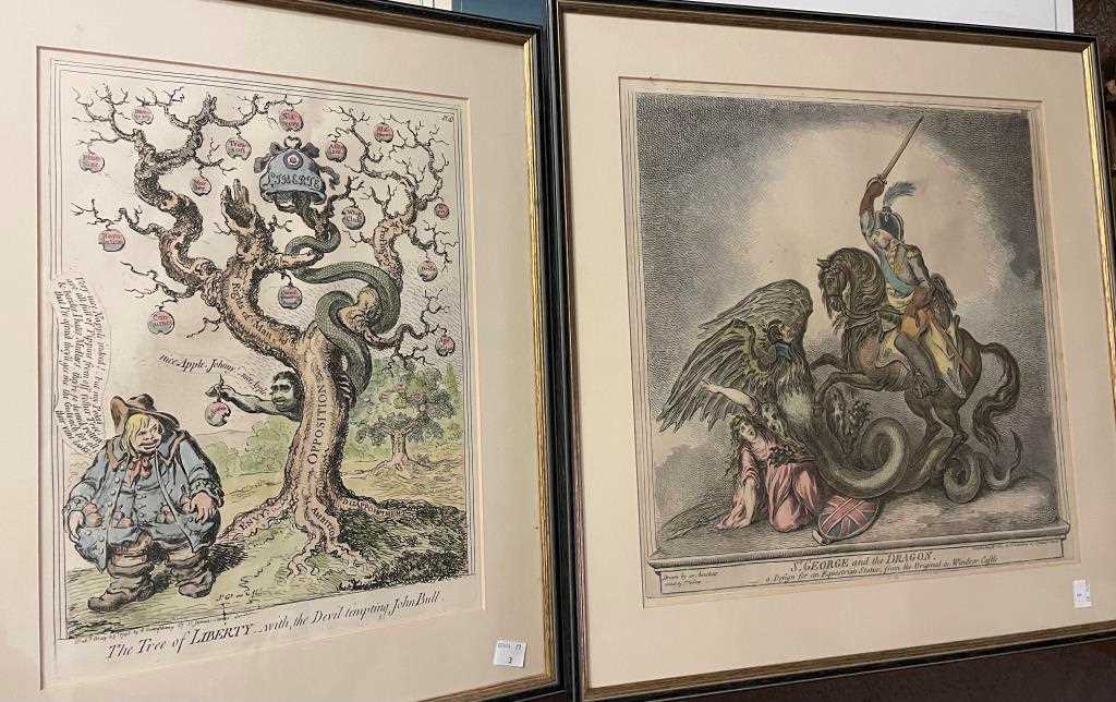 Lot 41 - Three satirical cartoons.