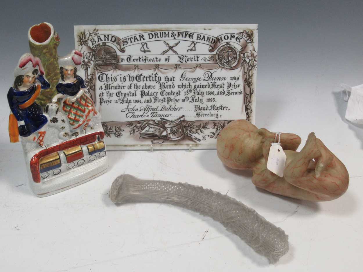 Lot 73 - An anatomical wax model of a foetus,