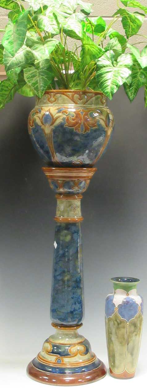Lot 50 - A Royal Doulton pottery vase, in Art Nouveau