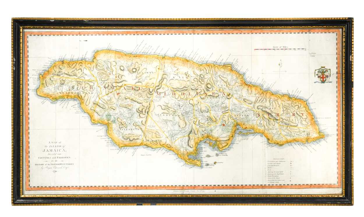 Lot 87 - Bryan Edwards, A Map of the Island of Jamaica,
