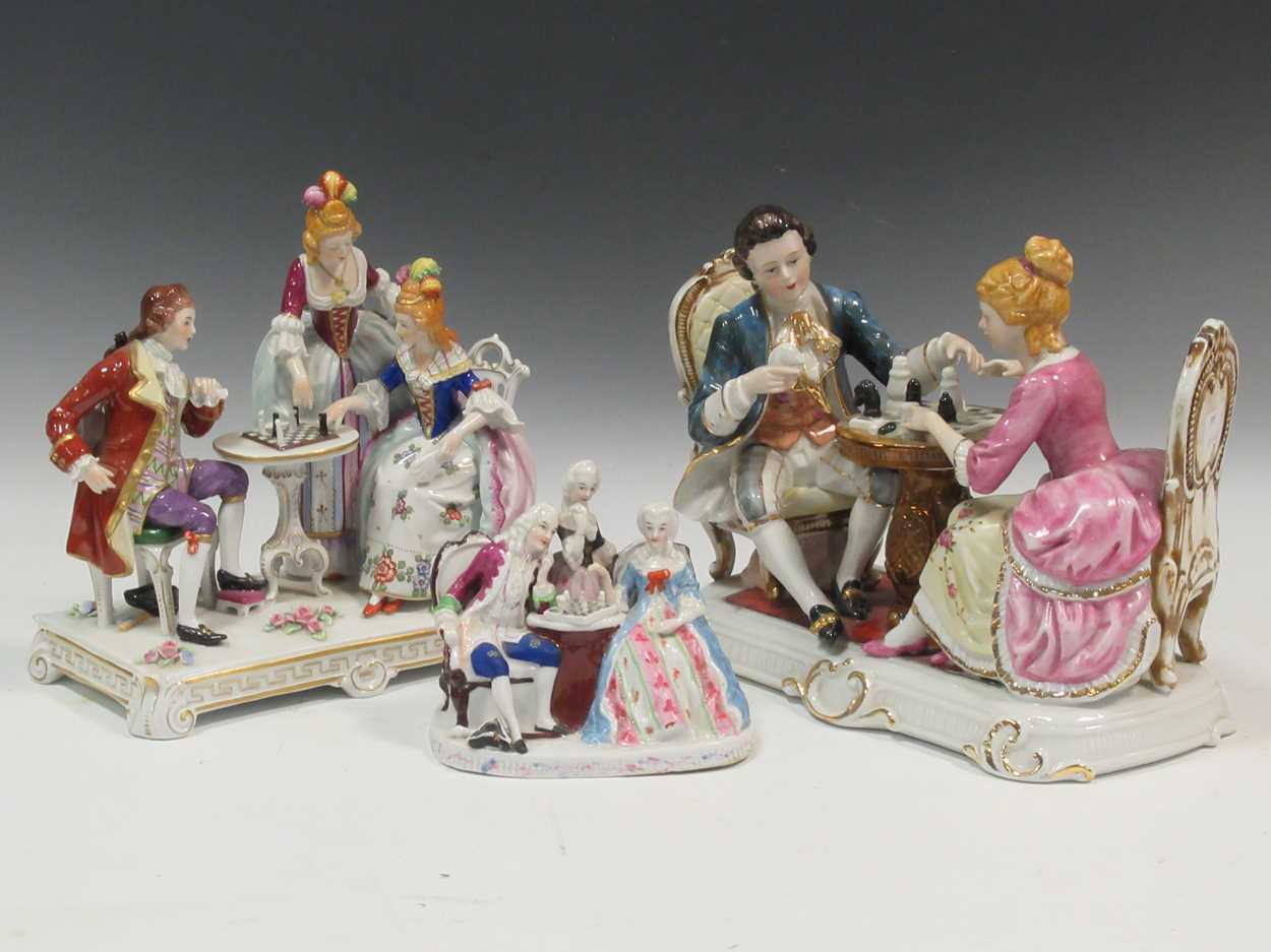 Lot 13 - Three Continental porcelain models of figures