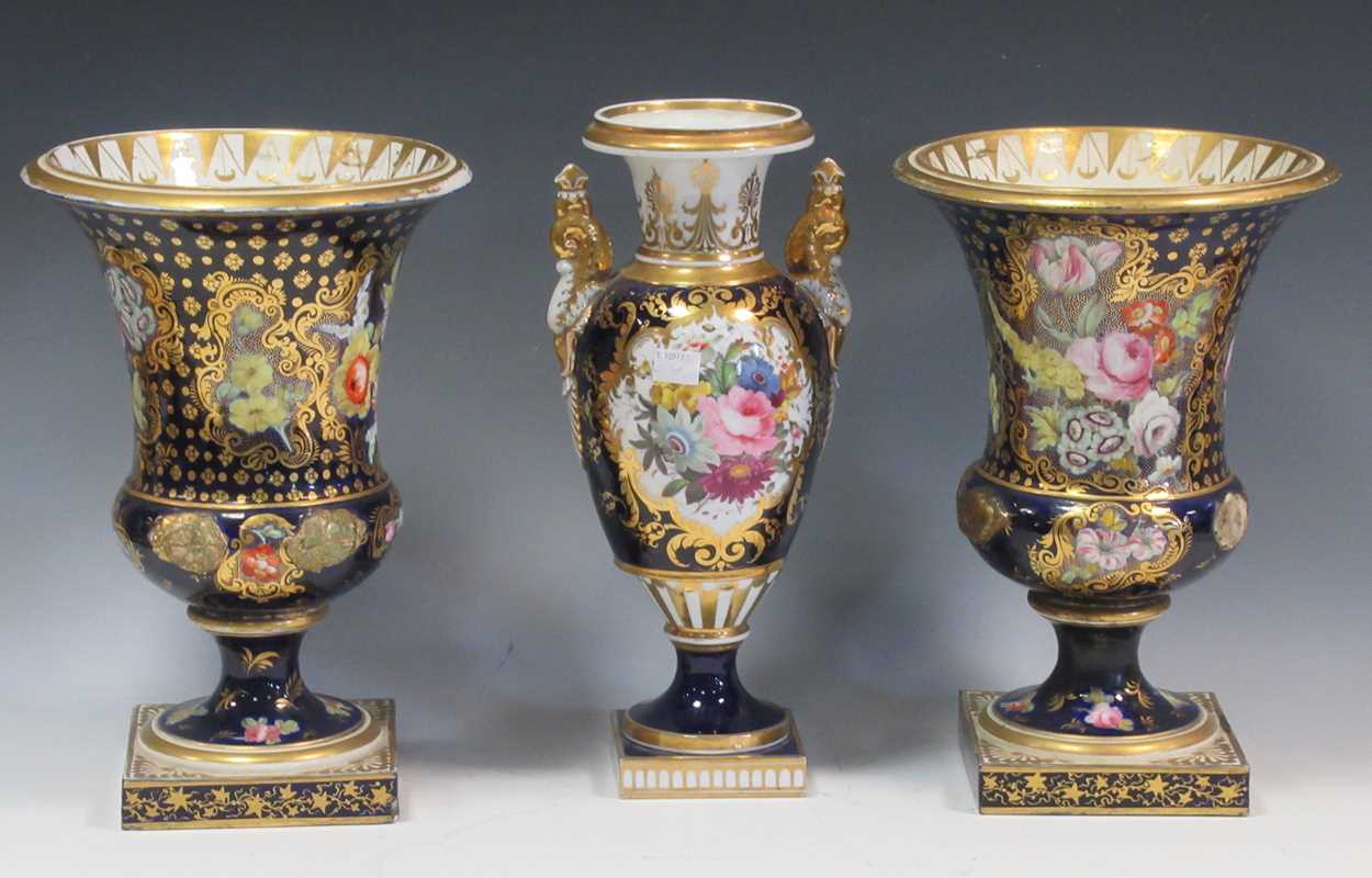 Lot 64 - Two Derby vases,