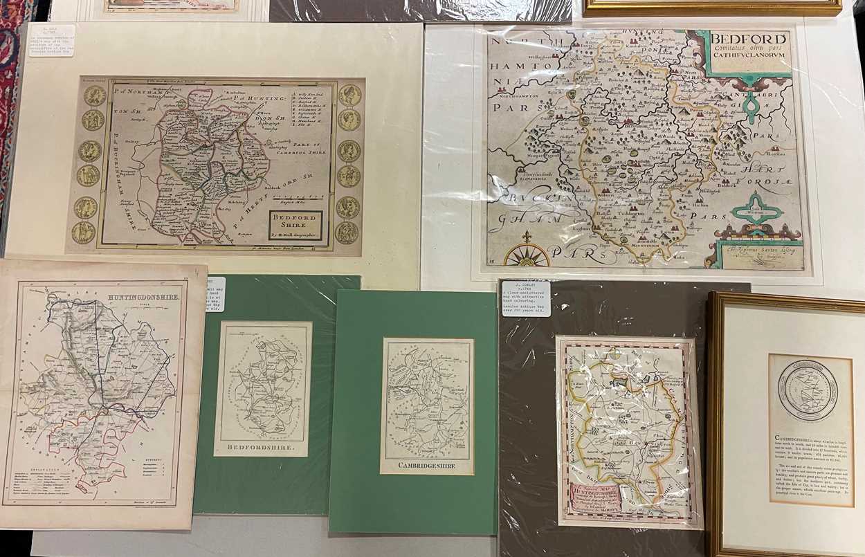 Lot 82 - County maps, mainly of Bedfordshire,