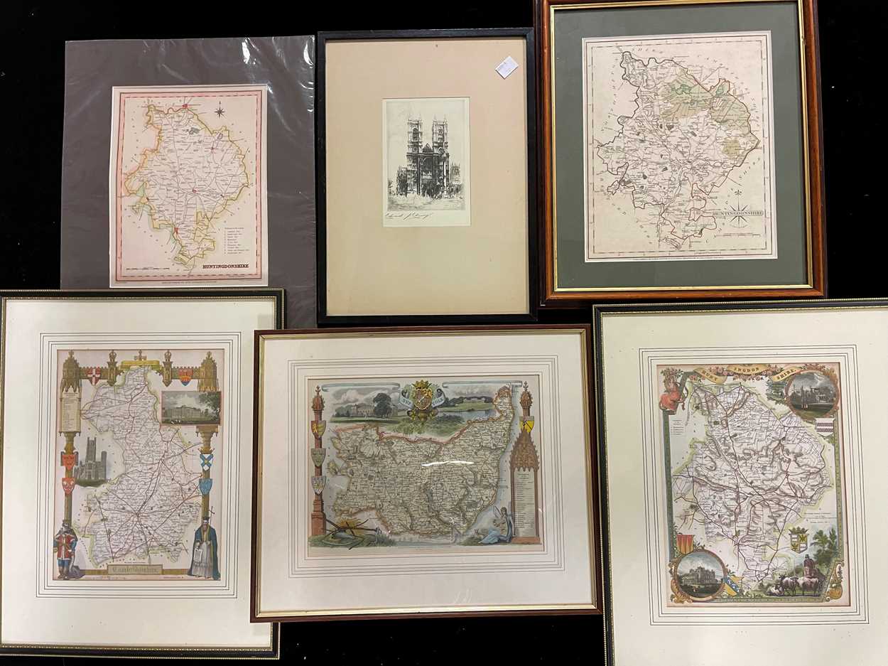 Lot 80 - Collection of maps and prints, including