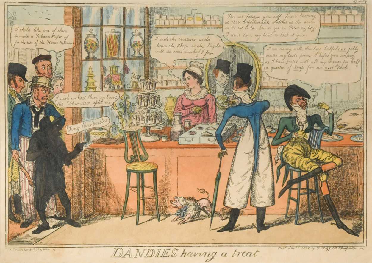 Lot 27 - Regency Dandy satirical hand coloured