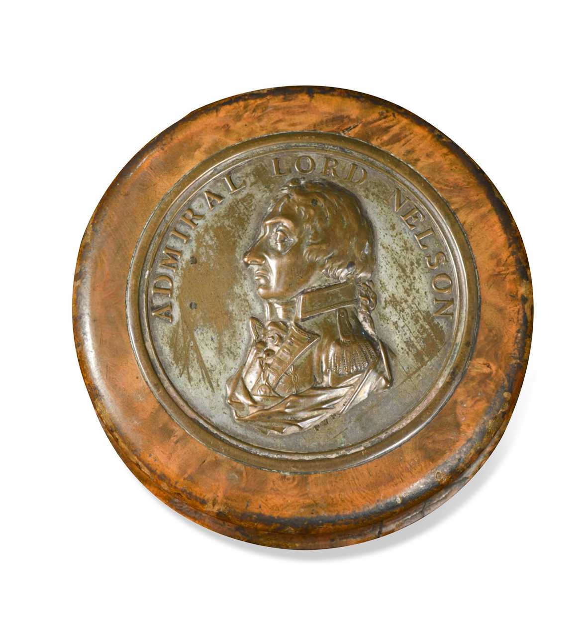 Lot 233 - Admiral Lord Nelson commemorative snuff box,