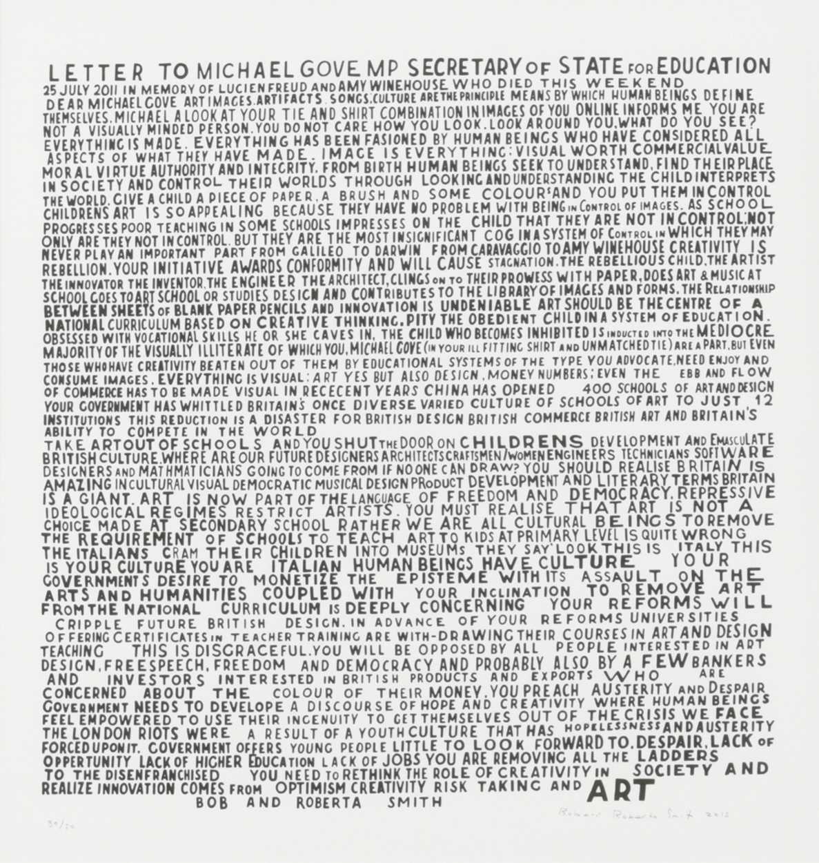 Lot 624 - Bob and Roberta Smith OBE, RA (1963-)